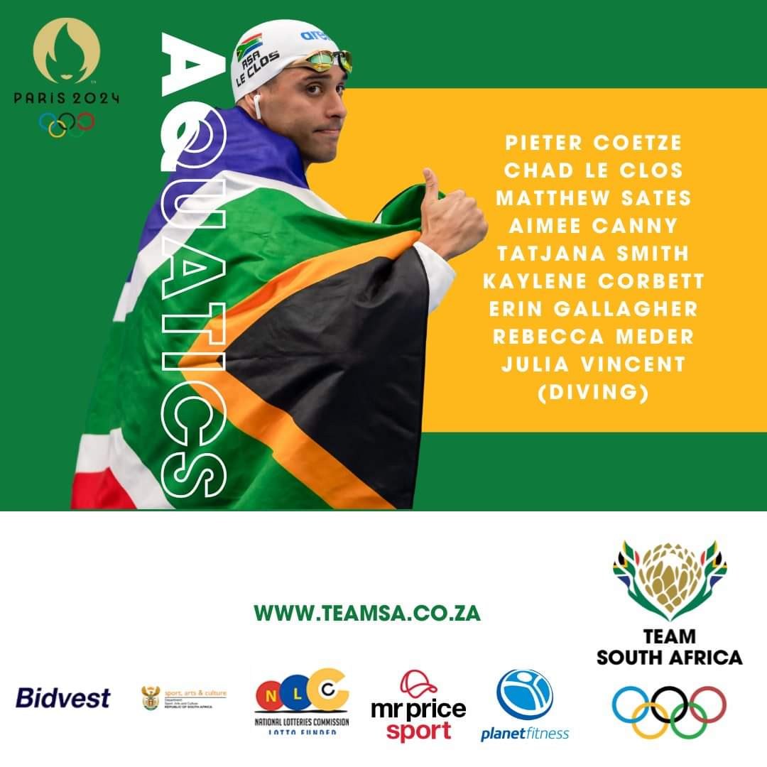 SASCOC names Team SA squad, financial incentives for Paris