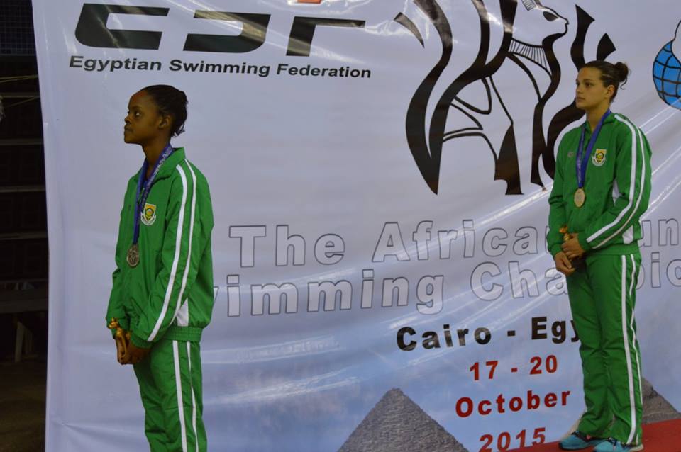 The South African swimming team finish with the top spot at the African ...